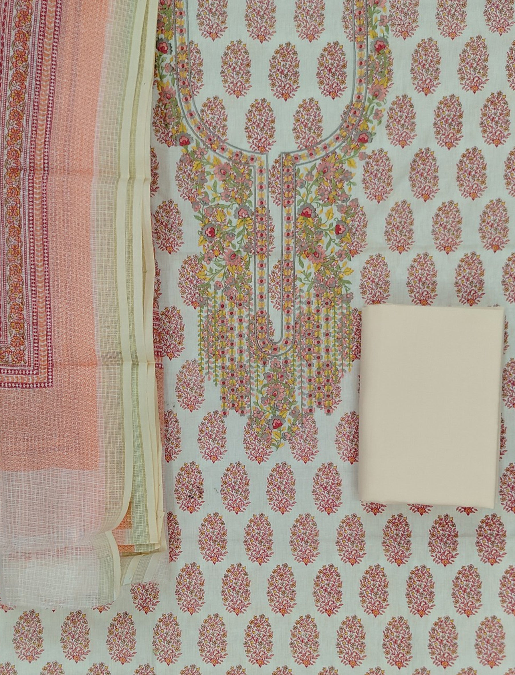 Festive Unstitched Cotton Fancy Suit – Gulabchand Prints