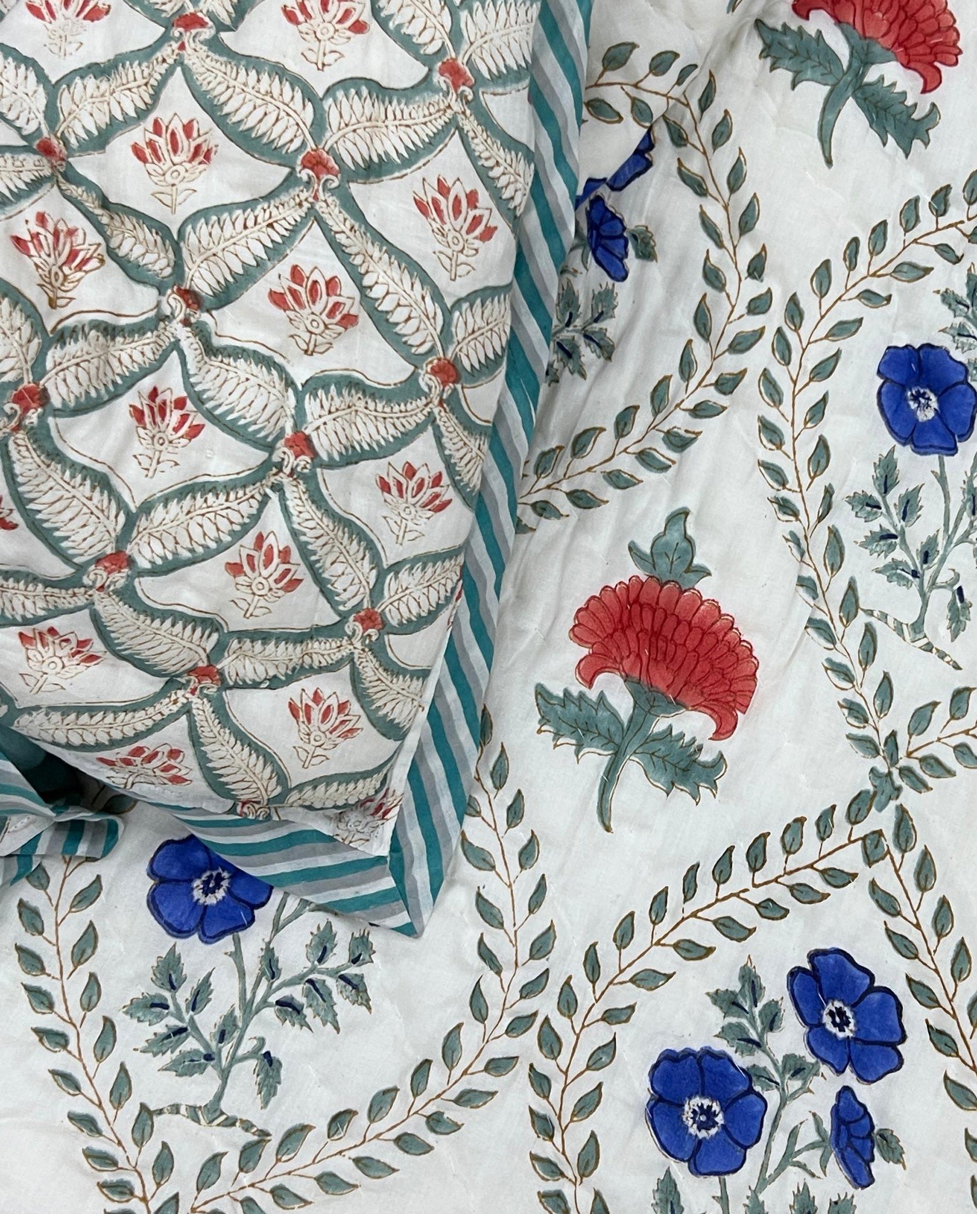 Hand Block Printed Cotton Quilt – Gulabchand Prints